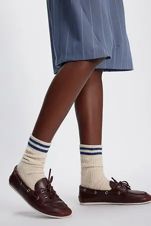 Jeffrey Campbell Yachting Day Boat Shoes - Red Brush