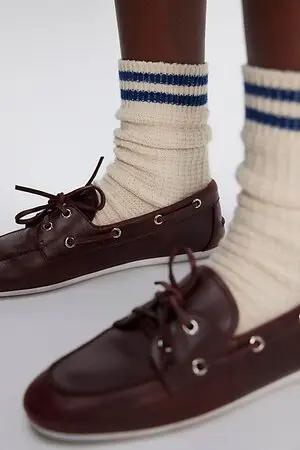 Jeffrey Campbell Yachting Day Boat Shoes - Red Brush