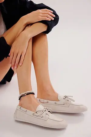 Jeffrey Campbell Yachting Day Boat Shoes White Ruboff