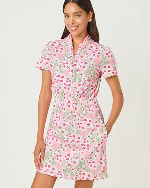 LILLY PULITZER Upf 50+ Luxletic® Love Active Dress - Conch Shell Pink Lil Sunny Daisies