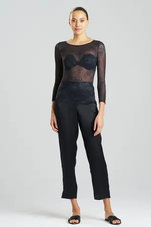 Natori Dragon Lace Long Sleeve Top