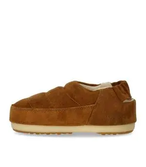 Moon Boot Band Suede Slippers - Brown