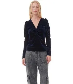GANNI Velvet Top