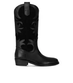 VIA ROMA 15 Venice Texan Boots - Black