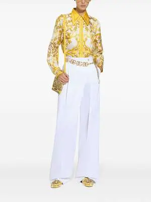Dolce & Gabbana High-waisted Flared Trousers - White