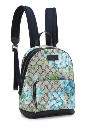 Gucci Gg Blooms Supreme Canvas Backpack - Blue