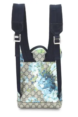 Gucci Gg Blooms Supreme Canvas Backpack - Blue
