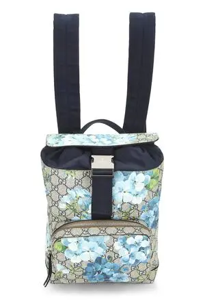 Gucci Gg Blooms Supreme Canvas Backpack - Blue