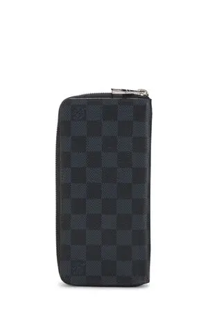 LOUIS VUITTON Damier Cobalt Zippy Vertical Wallet - Blue