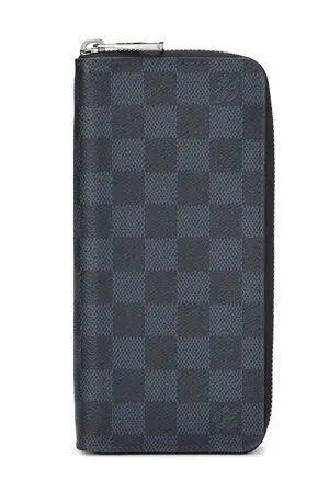 LOUIS VUITTON Damier Cobalt Zippy Vertical Wallet - Blue