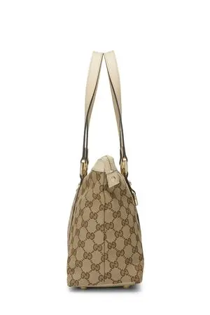 Gucci Original Gg Canvas Abbey Zip Tote Bag - White