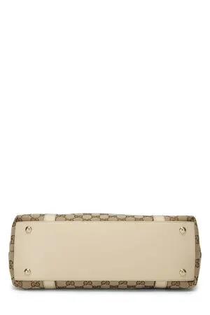 Gucci Original Gg Canvas Abbey Zip Tote Bag - White