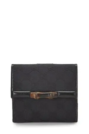 Gucci Original Gg Canvas Bamboo Compact Wallet