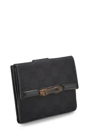 Gucci Original Gg Canvas Bamboo Compact Wallet