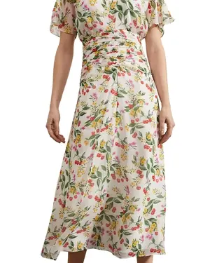 HOBBS LONDON Tegan Printed Silk Dress
