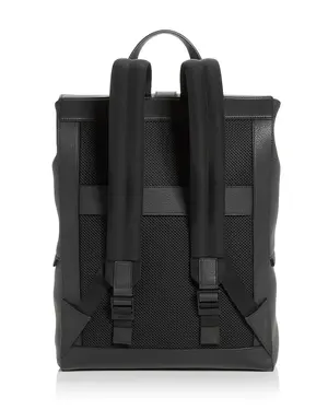 FERRAGAMO Gancini Buckle Leather Backpack - Nero
