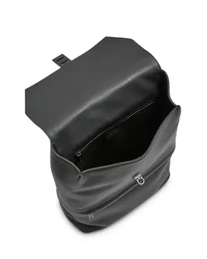FERRAGAMO Gancini Buckle Leather Backpack - Nero