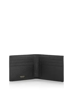 FERRAGAMO Micro Gancio Leather Bifold Wallet - Nero