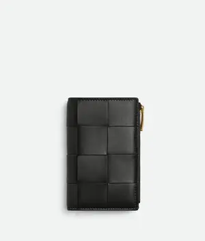 BOTTEGA  VENETA Cassette Medium Bi-fold Wallet - Black