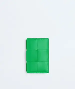 Bottega Veneta Cassette Flap Card Case - Parakeet