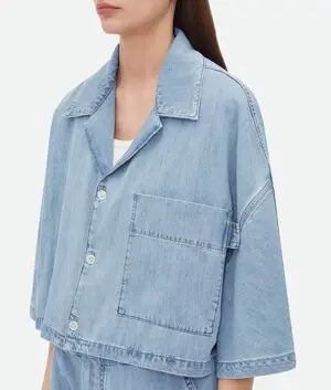 Bottega Veneta Cropped Denim Shirt