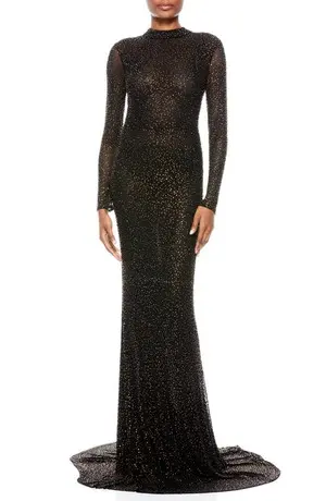 alice and olivia black beaded dress ZAPAKASA Women Black and White Plus Size One Shoulder Long Black Tie Dress  with 3D Flowers Mermaid Ruffled Formal Dress main image 0