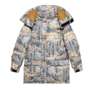Gucci X The North Face Forest Print Padded Jacket