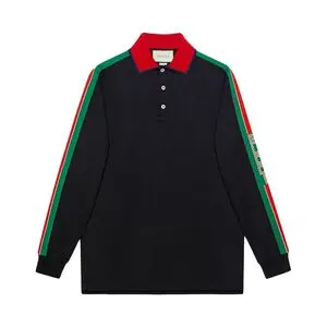 Gucci Long-sleeve Logo Polo