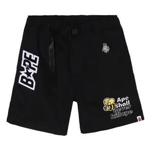 A BATHING APE Patchwork Eazy Shorts - Black