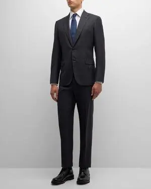 Brioni Apos;s Tonal Check Wool Suit - Graphite