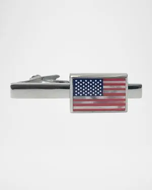 LINK UP Apos;s Mother-of-pearl American Flag Tie Bar - Multi