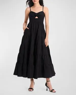 sachin and babi light blue dress kate spade new york Tiered V-Neck Mesh Cover Up Dress main image 1