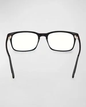 TOM FORD Blue Light Blocking Rectangle Eyeglasses - Black