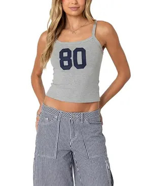 EDIKTED 80's Tank Top Gray Melange