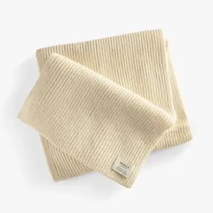 Shinola Wool Knit Scarf - Cream