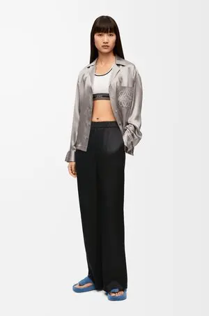 Loewe Pyjama Trousers In Silk Black