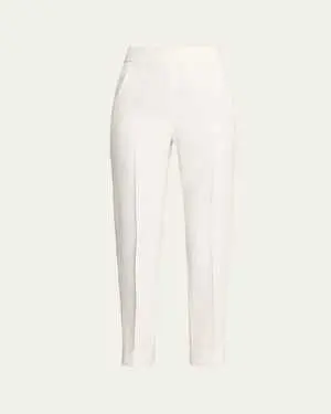 Akris Straight Leg Wool Pants - Offwhite