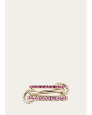 SPINELLI KILCOLLIN 18k Gold Noah Rose Sapphire 3-link Ring