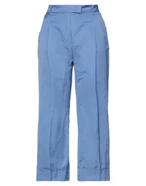 MANILA GRACE Straight-leg Cropped Pants - Blue