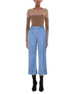 MANILA GRACE Straight-leg Cropped Pants - Blue