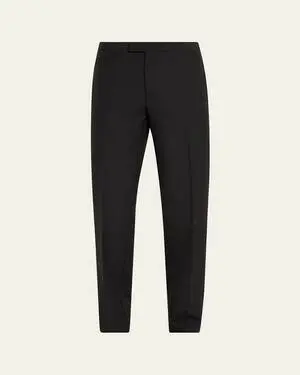 Versace Wool-mohair Tuxedo Pants