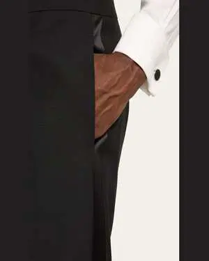 Versace Wool-mohair Tuxedo Pants