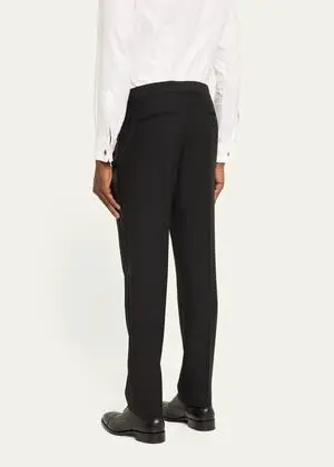 Versace Wool-mohair Tuxedo Pants