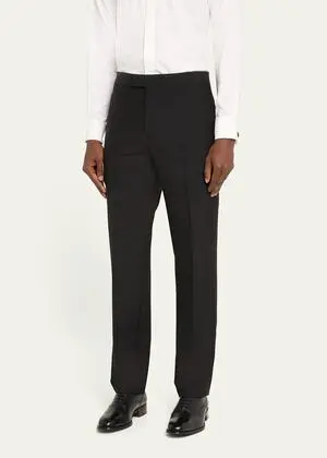 Versace Wool-mohair Tuxedo Pants