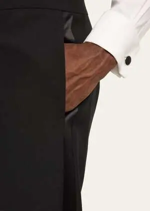 Versace Wool-mohair Tuxedo Pants