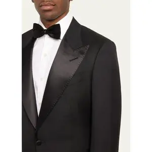 TOM FORD Shelton Twill Peak Tuxedo - Black