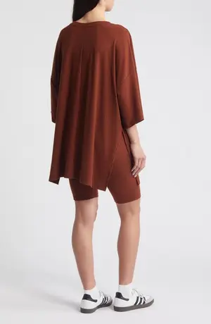 DRESSED IN LALA Malone Rib Oversize T-shirt & Shorts