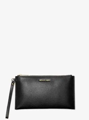 Michael Kors Jet Set Travel Large Pebbled Leather Pouch