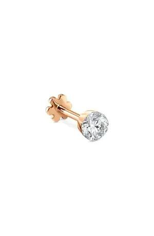 MARIA TASH Maria Tash Single Diamond Stud Earring Rose Gold