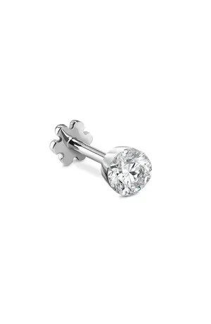 MARIA TASH Single Diamond Stud Earring - White